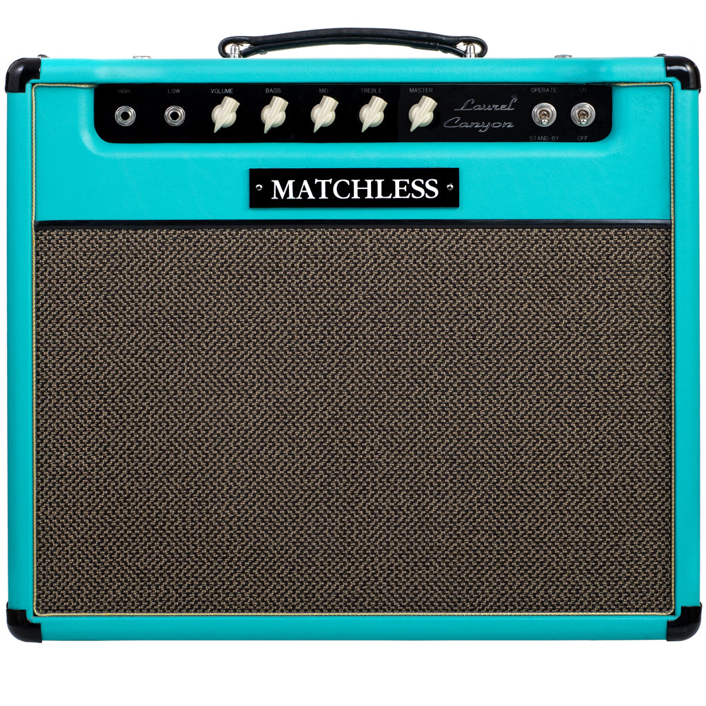 Matchless Laurel Canyon 1x12 Combo - Turquoise w/Gold Grill – Lark Guitars